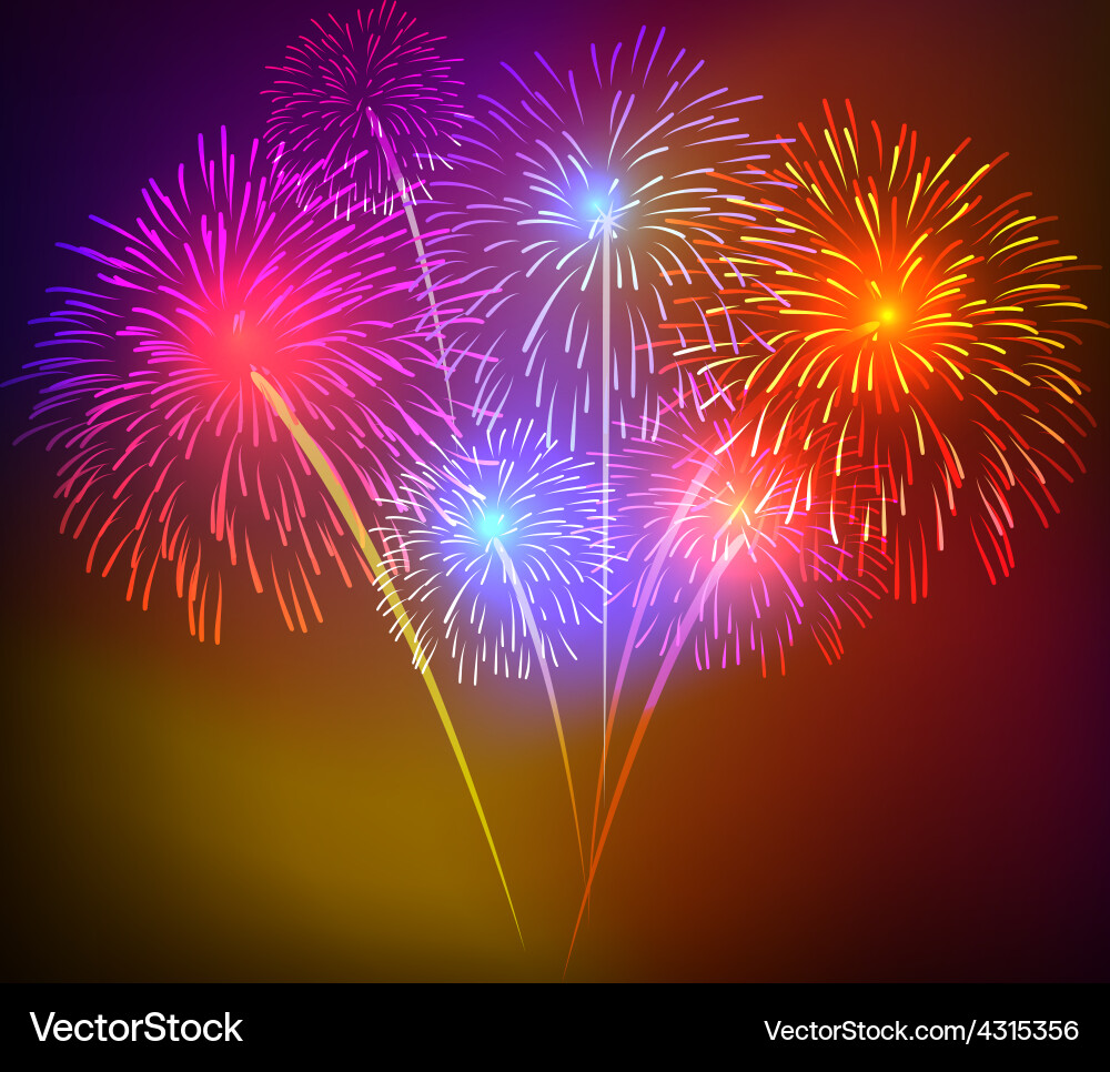Fireworks background Royalty Free Vector Image