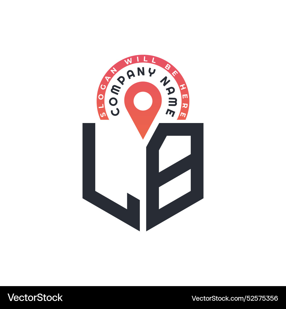 Lb location logo design for human resources Vector Image