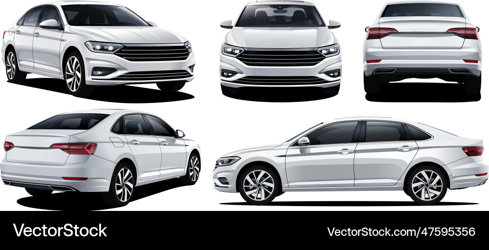 Realistic car isolated Royalty Free Vector Image