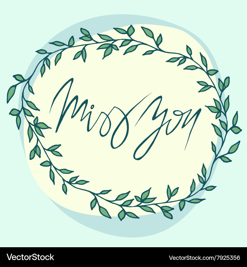 Romantic miss you card Royalty Free Vector Image