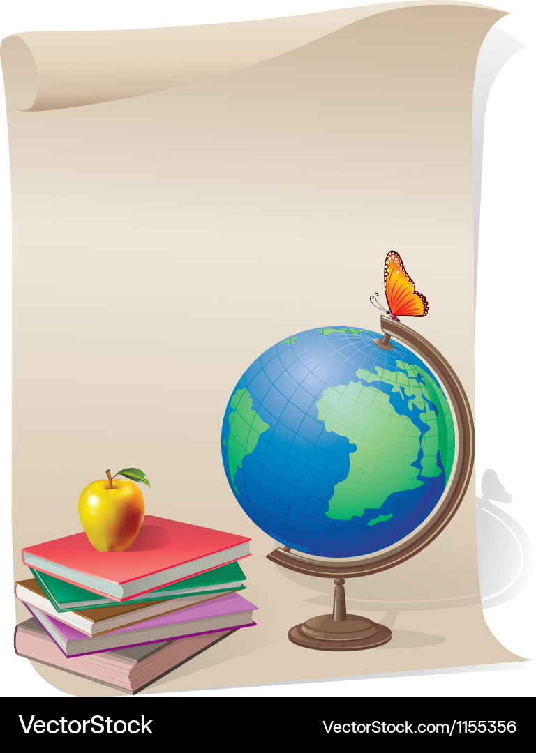 School skroll Royalty Free Vector Image - VectorStock