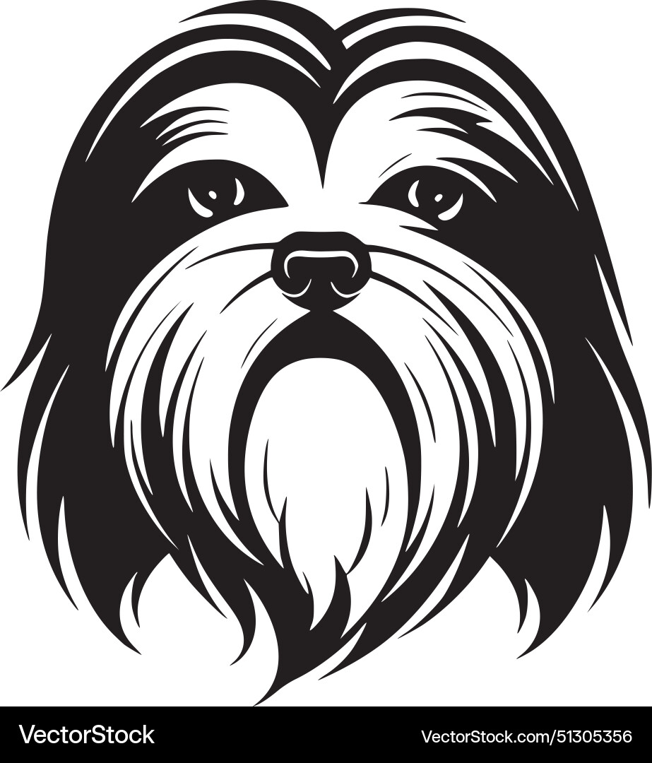 Shih tzu - minimalist and flat logo Royalty Free Vector