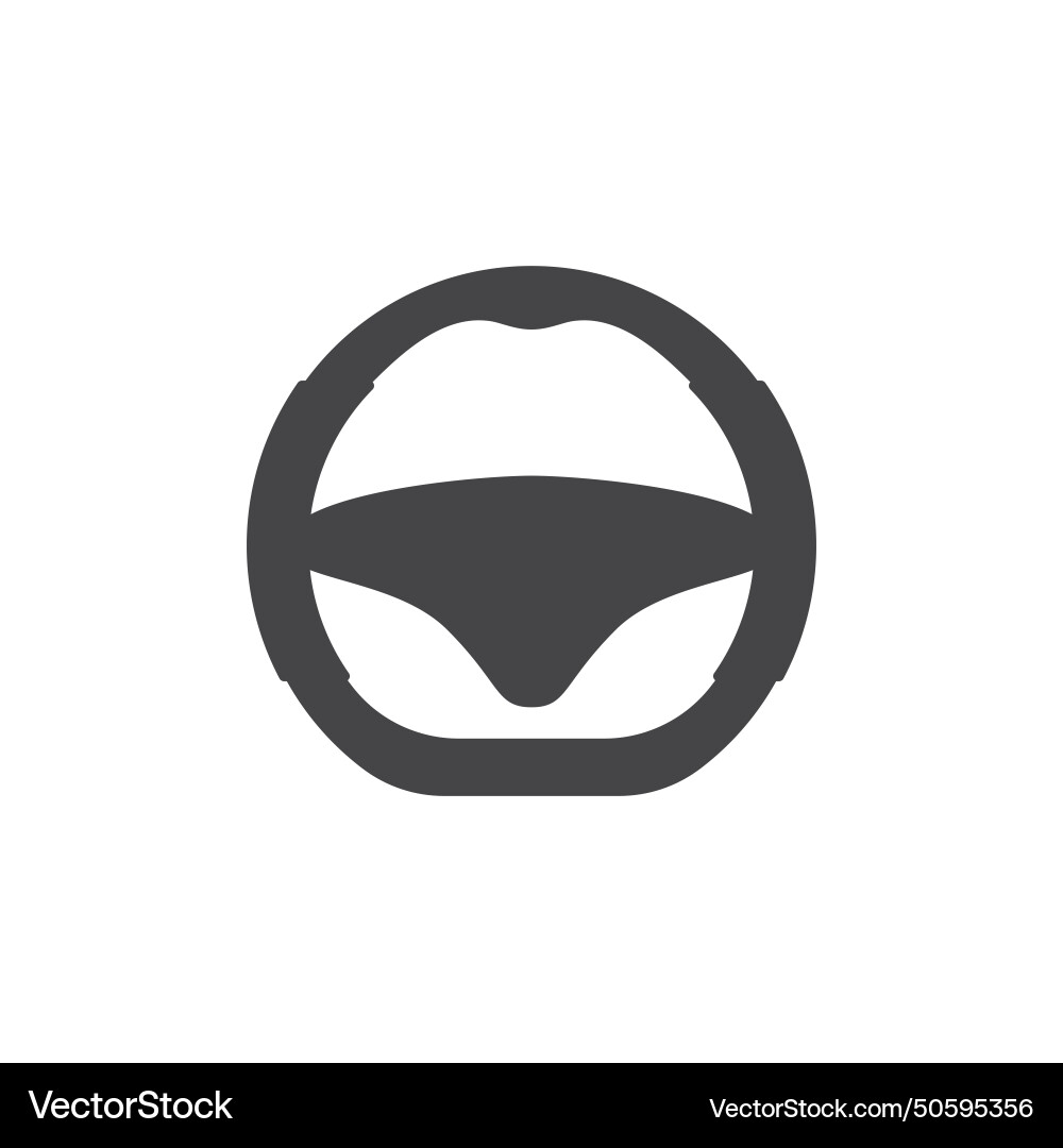 Steering wheel car logo icon Royalty Free Vector Image