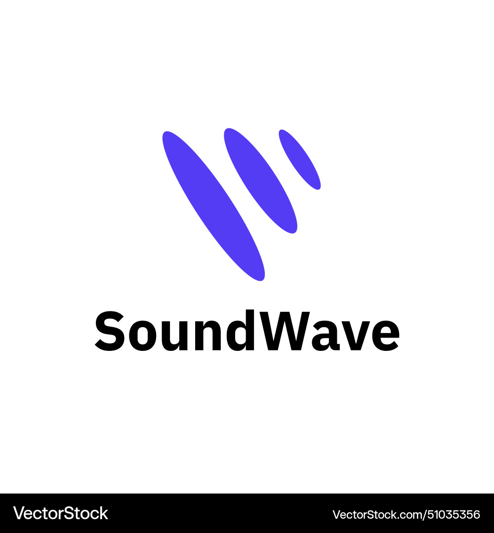 V letter sound soundwave waveform logo Royalty Free Vector