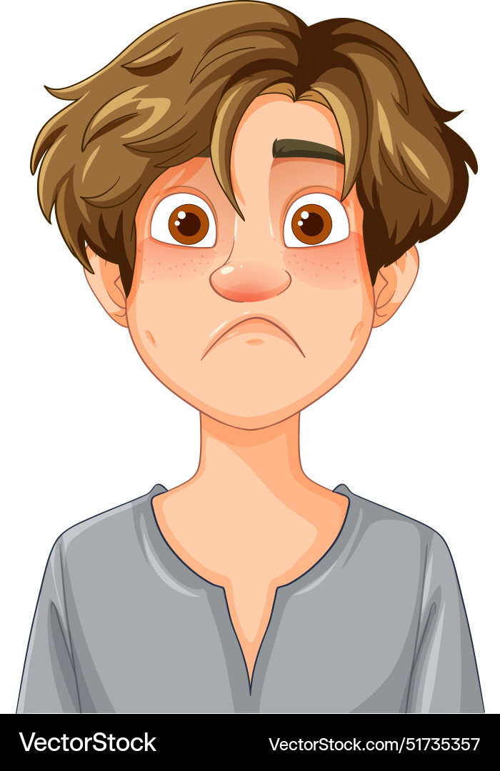 A young man with surprised expression Royalty Free Vector