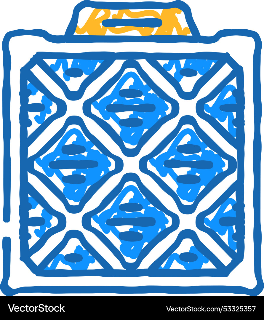 Air filter ventilation icon doodle Royalty Free Vector Image