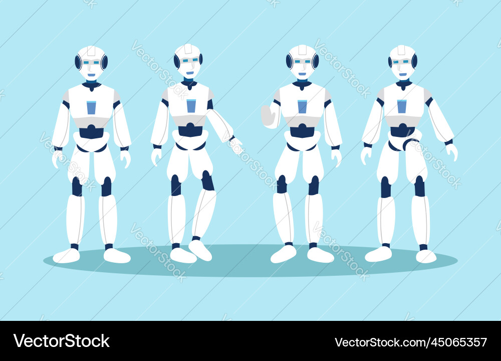 Artificial intelligence ai robot cartoon Vector Image