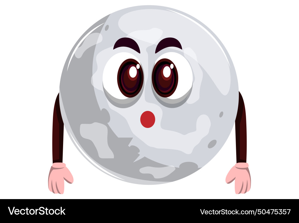 Cute solar system character design Royalty Free Vector Image