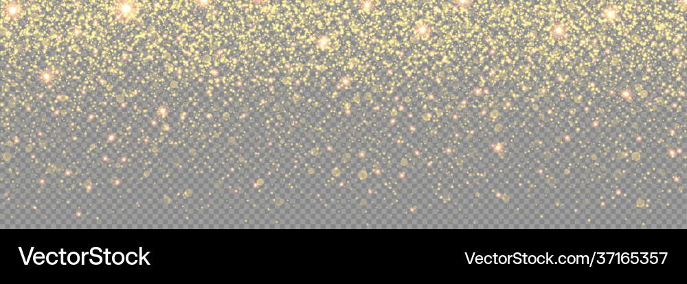 Glitter gold background with spark dust glow Vector Image