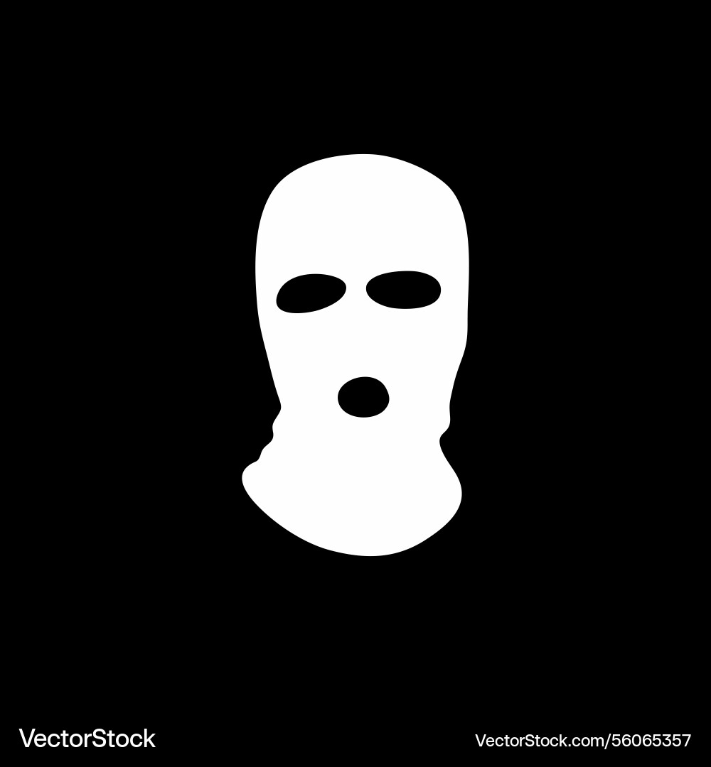 Minimalist balaclava mask icon Royalty Free Vector Image