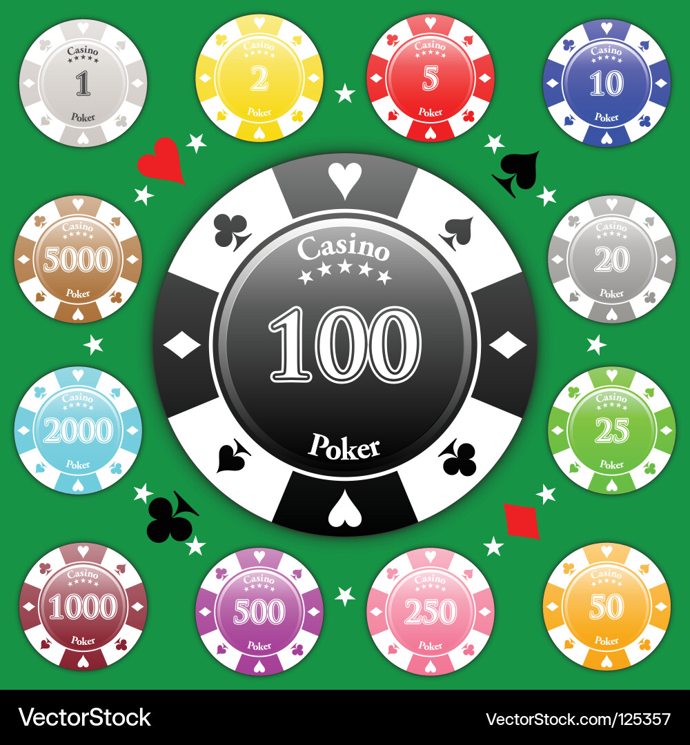 Poker chips Royalty Free Vector Image - VectorStock