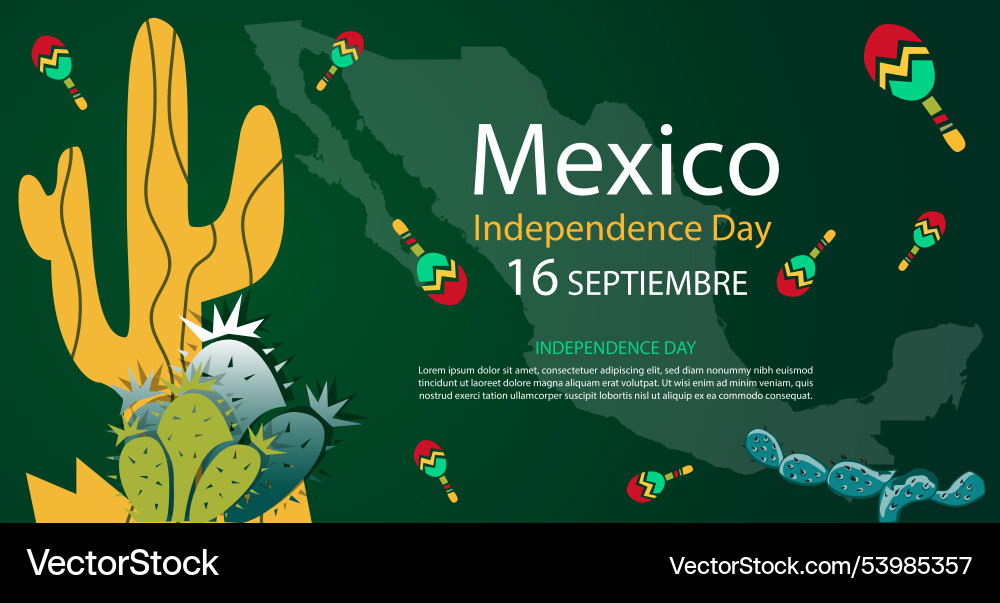 September 16 mexico independence day web banner Vector Image