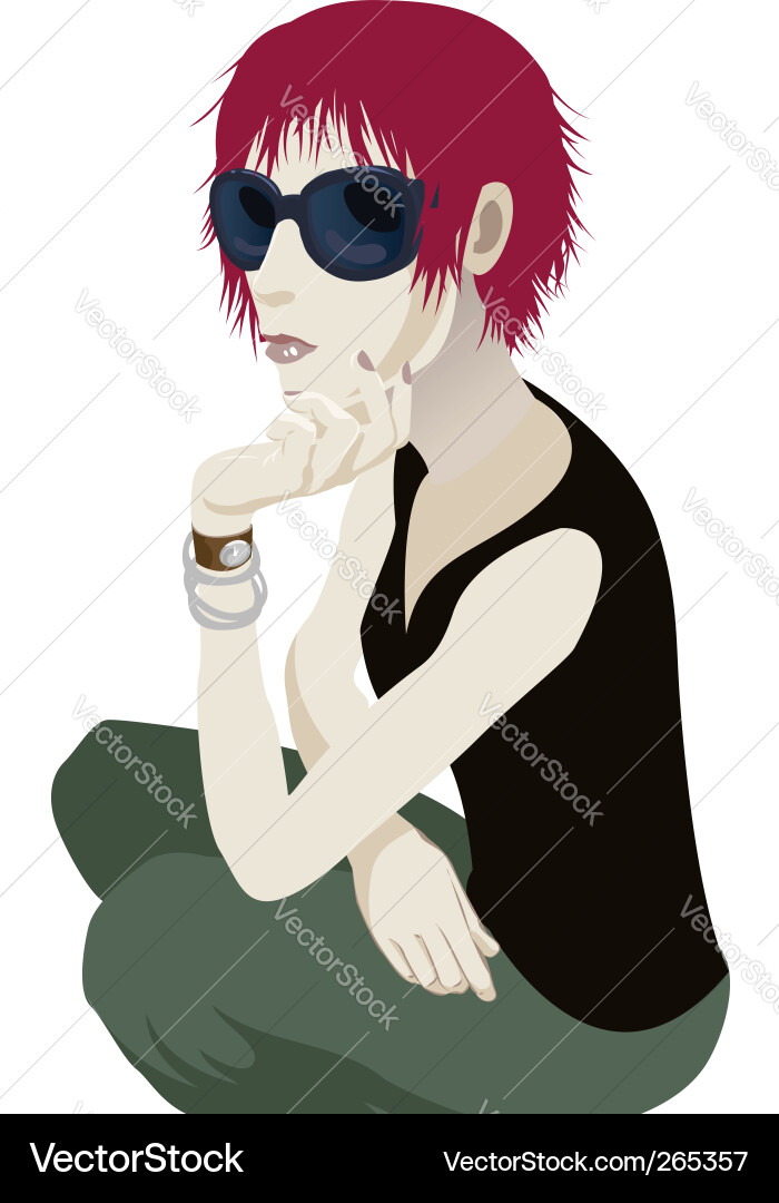 Sunglasses woman Royalty Free Vector Image - VectorStock