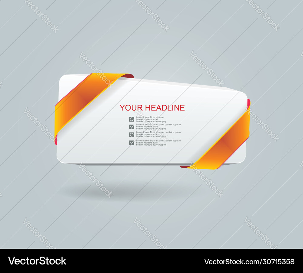 3d info banner bright sign Royalty Free Vector Image