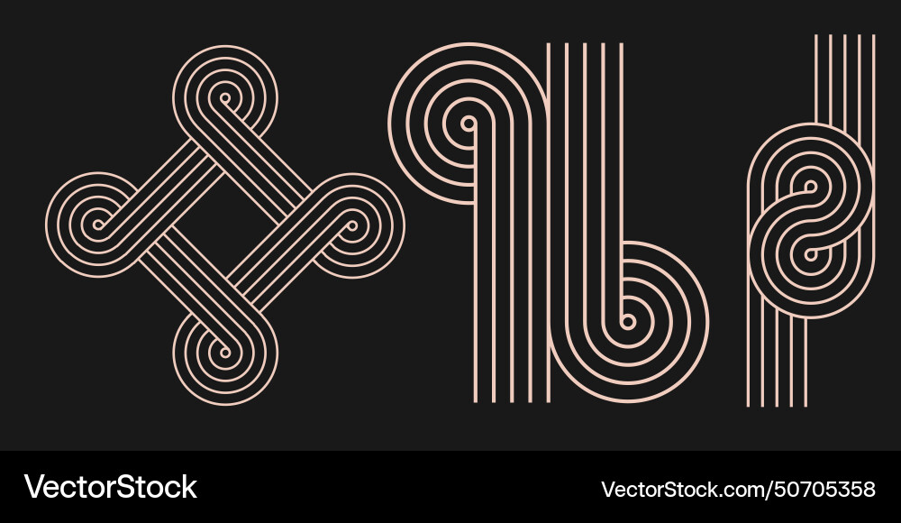 Balance figures with linear outline strokes design