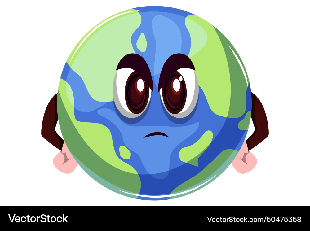 Cute solar system character design Royalty Free Vector Image