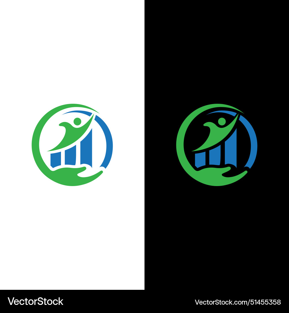 Financial and startup business development logo Vector Image