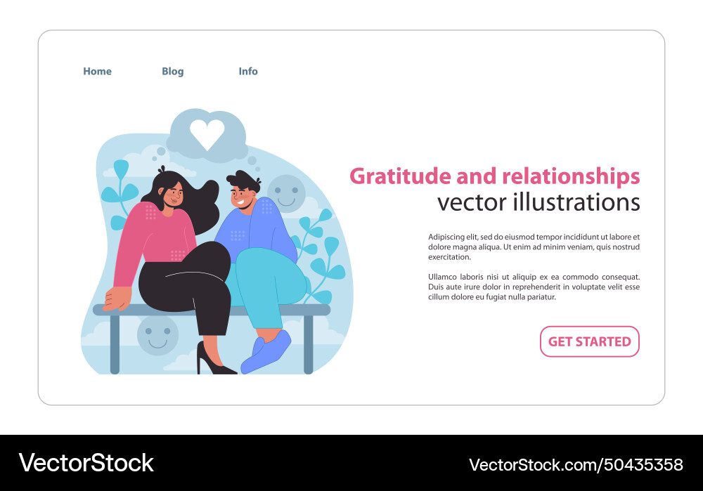 Gratitude in companionship a visual narrative Vector Image