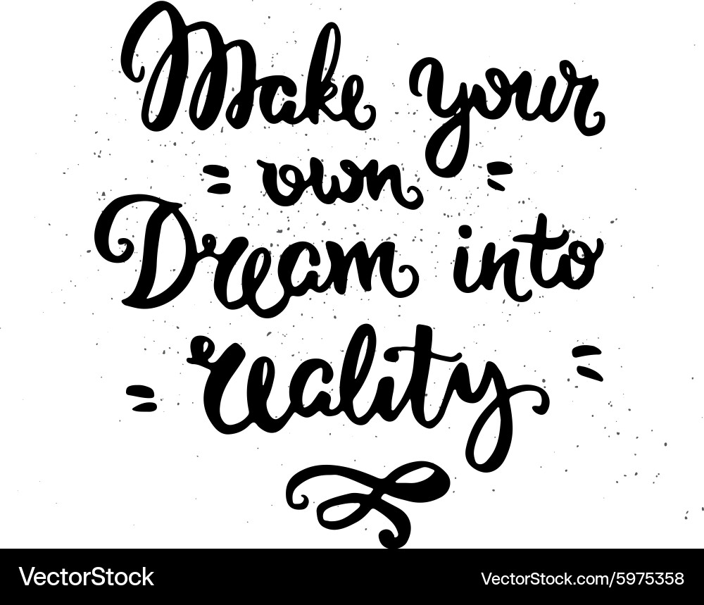 Hand drawn lettering poster Royalty Free Vector Image