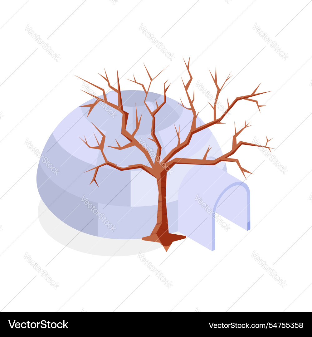 Igloo Royalty Free Vector Image - VectorStock