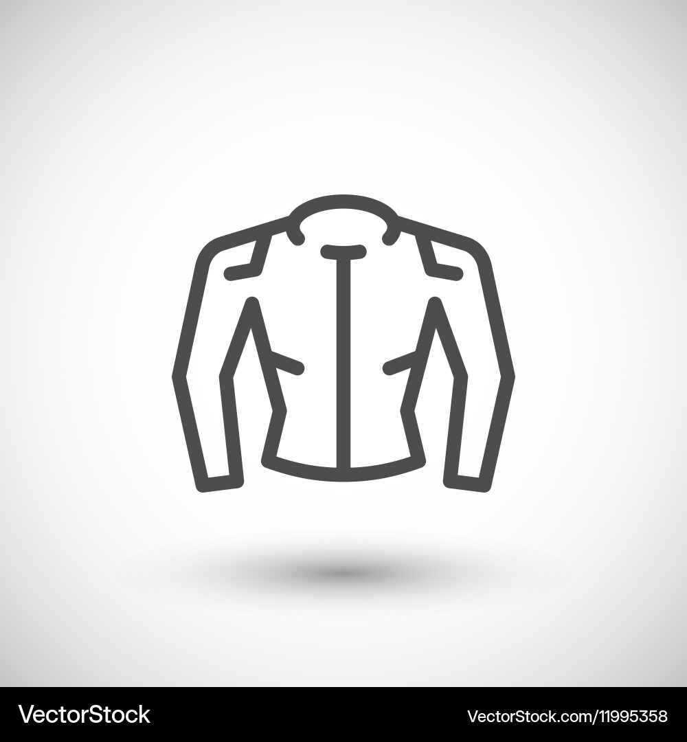 Motorcycle jacket line icon Royalty Free Vector Image