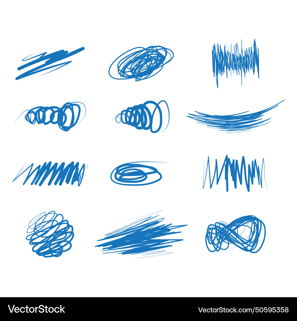 Scrible line art hand draw Royalty Free Vector Image