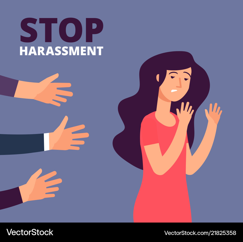 Sexual Harassment – Stop Abuse Royalty Free Vector