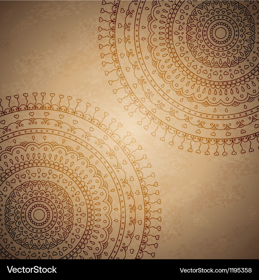 Vintage Mandala Pattern Background Royalty Free Vector Image