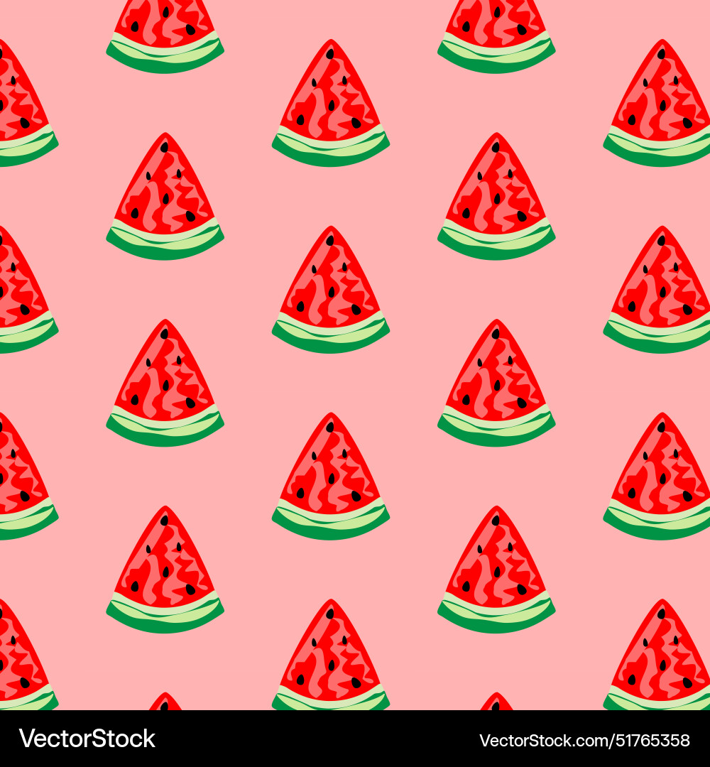 Watermelon seamless pattern graphic design Vector Image
