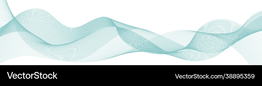 Air wind wave light teal undulate wavy swirl Vector Image