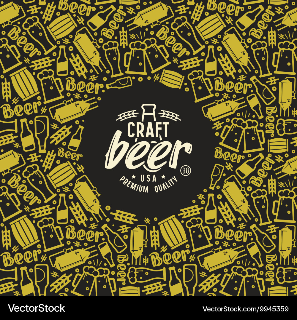 Beer Frame and Label Set Royalty Free Vector Image