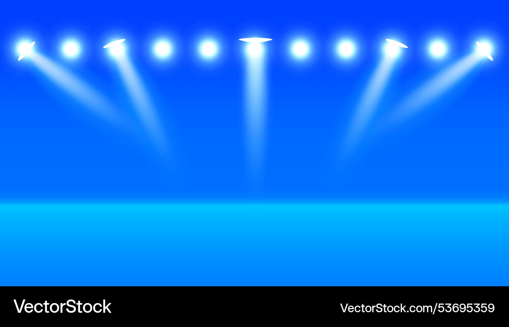 Blue podium with spotlight for show Royalty Free Vector