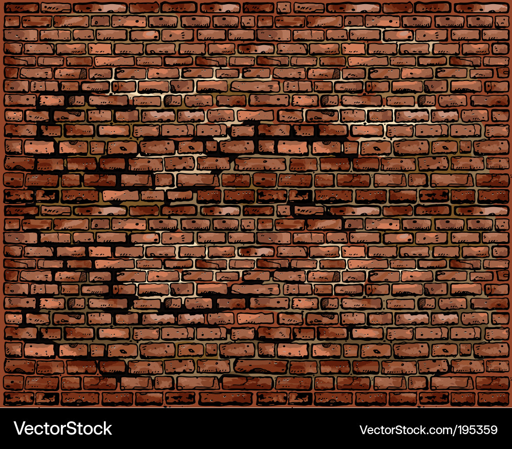 Brick wall Royalty Free Vector Image - VectorStock