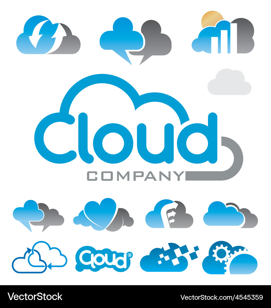 Cloud logo Royalty Free Vector Image - VectorStock