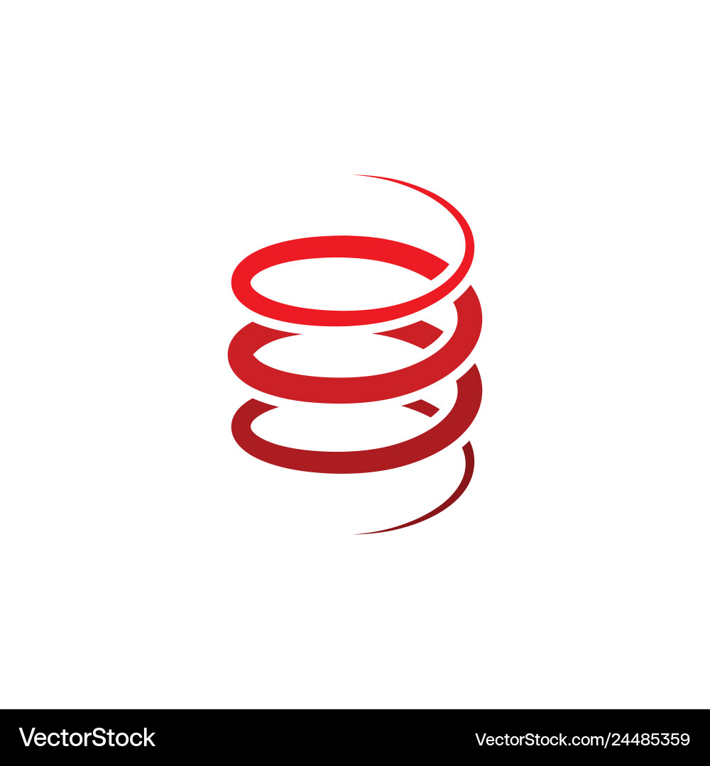Coil metal steel spring logo icon Royalty Free Vector Image