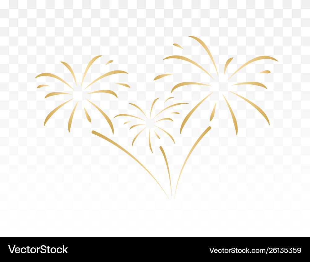 Gold fireworks Royalty Free Vector Image - VectorStock