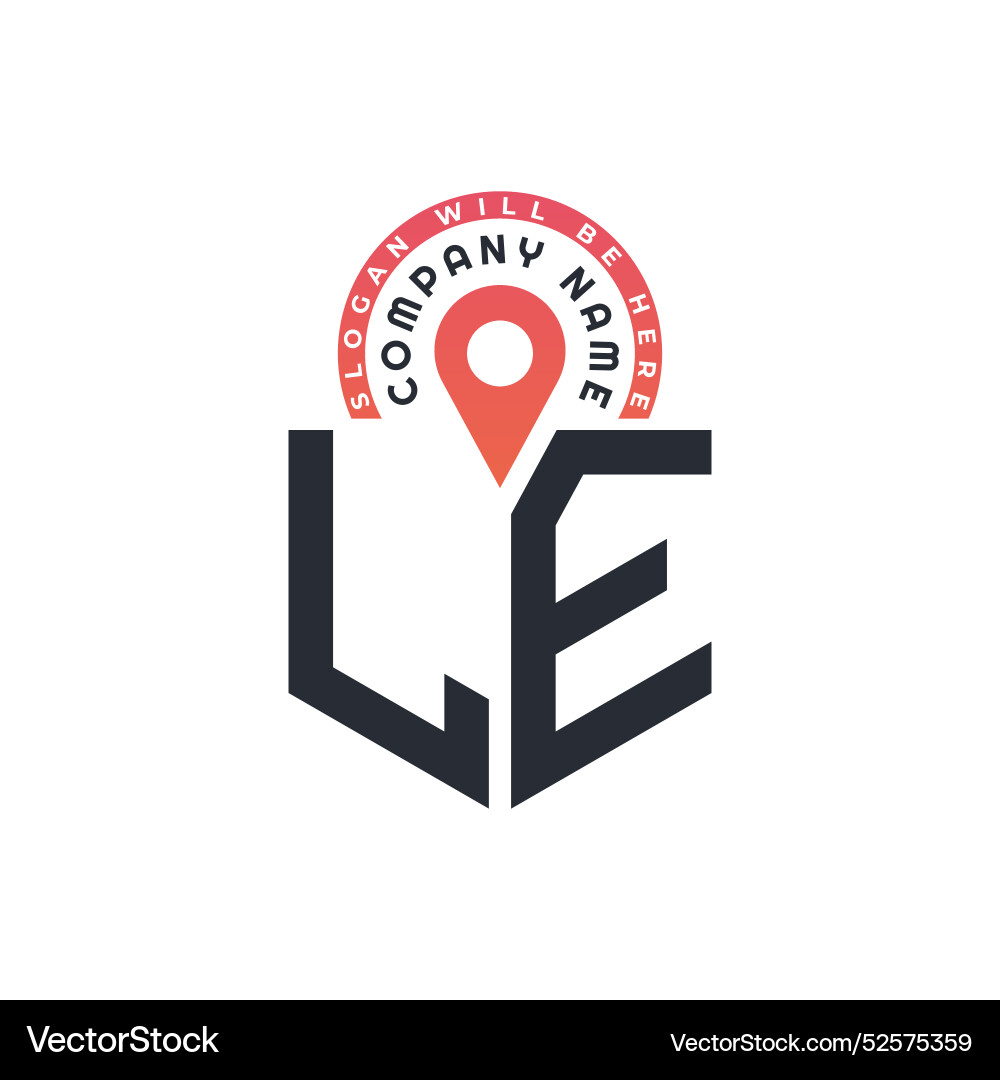 Le location logo design for human resources Vector Image