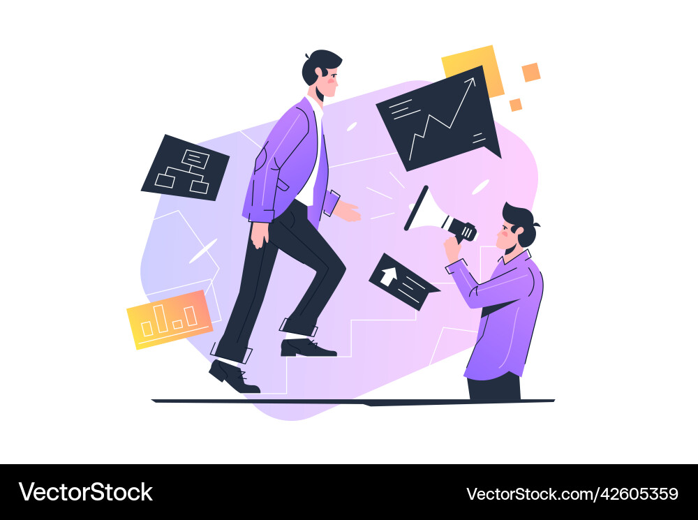 Motivation inspiration and coaching mentoring Vector Image