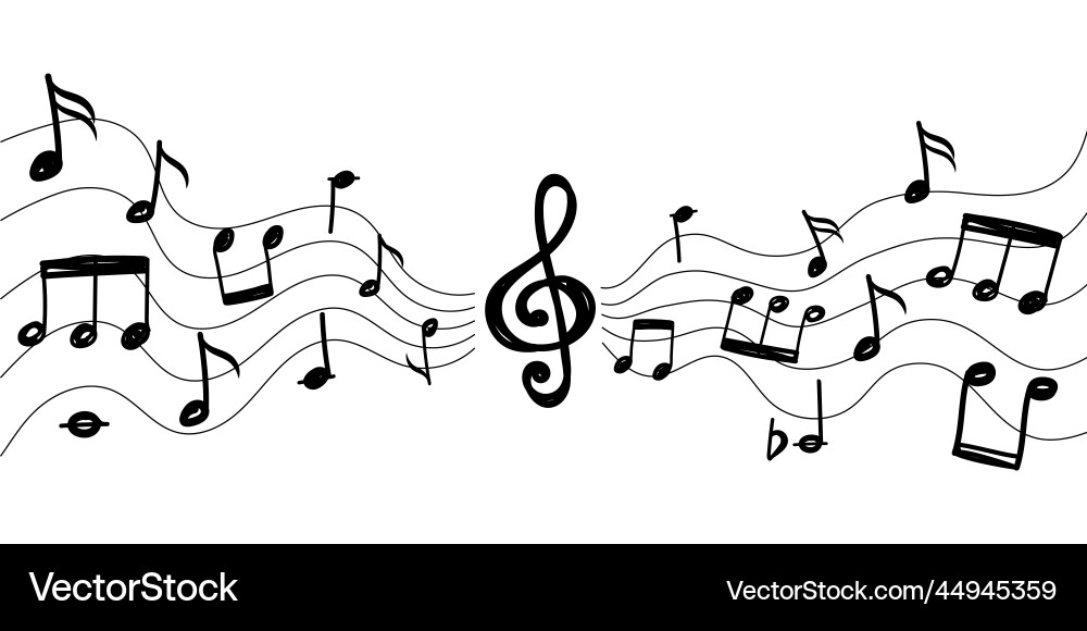 Music notes party pattern sound of melody Vector Image