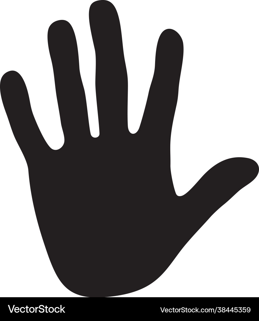 Stop hand Royalty Free Vector Image - VectorStock