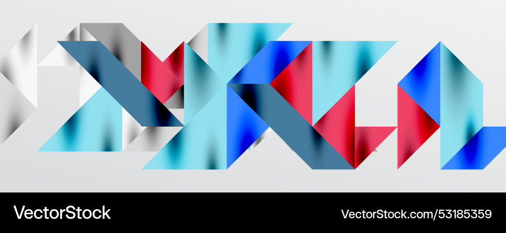 Tech minimal overlapping triangle shapes elements Vector Image