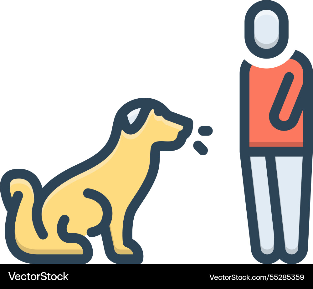 Training dog Royalty Free Vector Image - VectorStock