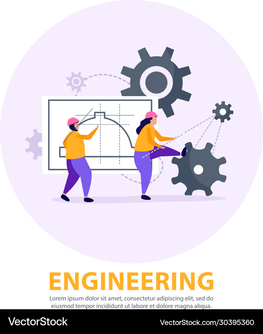 Engineering concept Royalty Free Vector Image - VectorStock