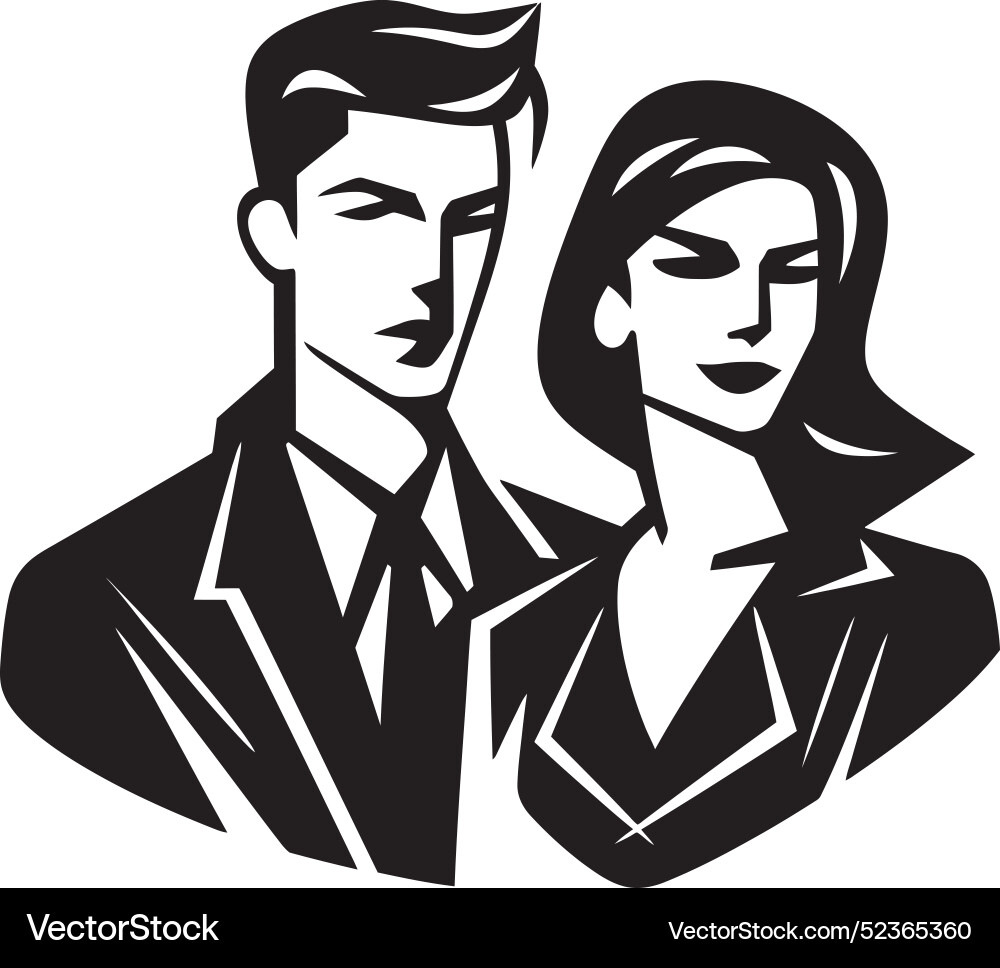 Expressive symphony vibrant couple affectio Vector Image