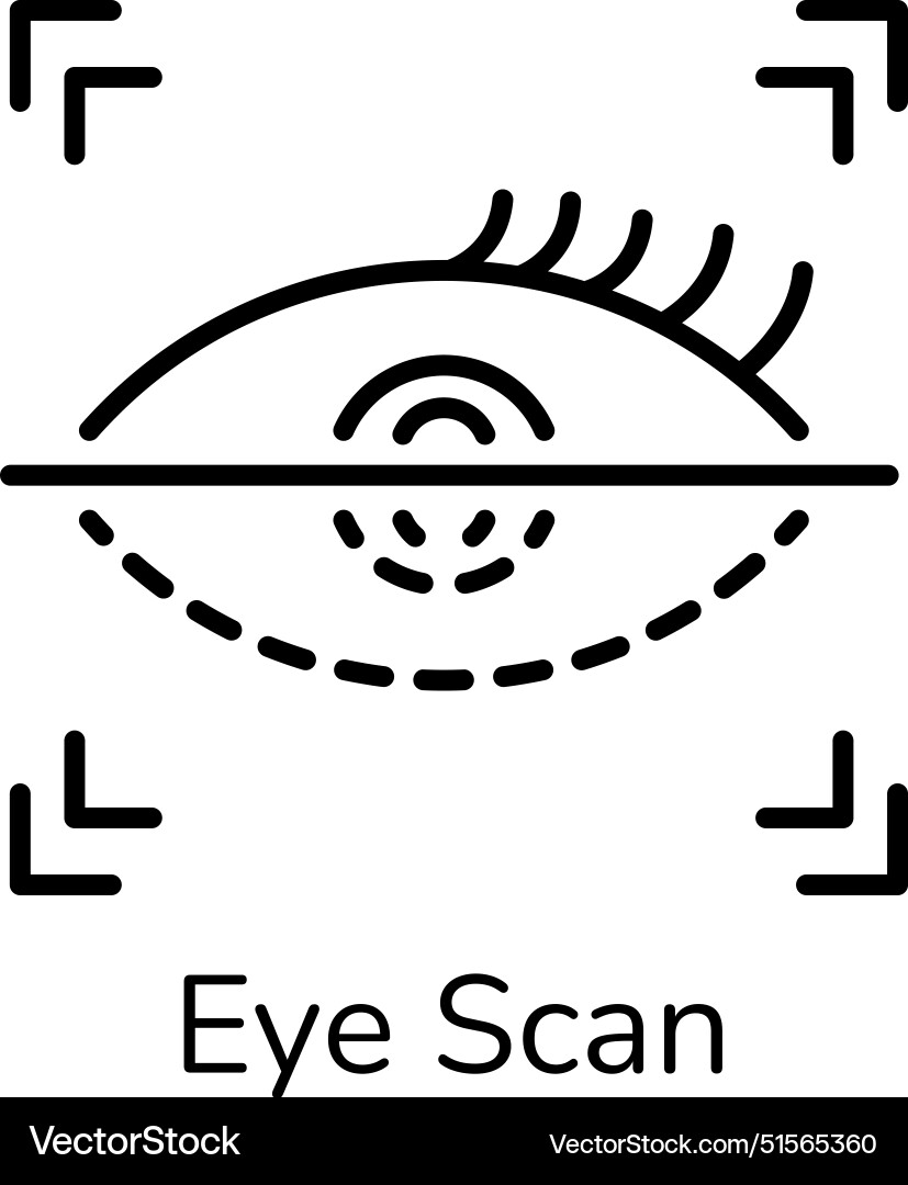 Eye scan Royalty Free Vector Image - VectorStock