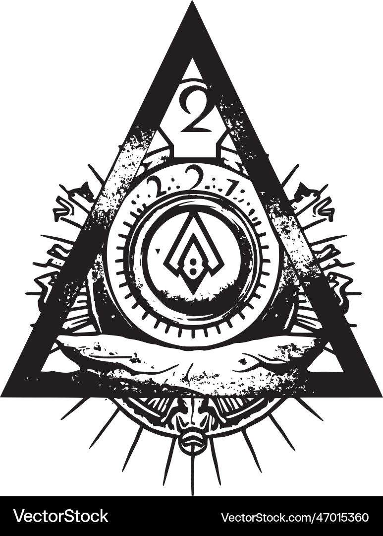 Illuminati emblem set Royalty Free Vector Image