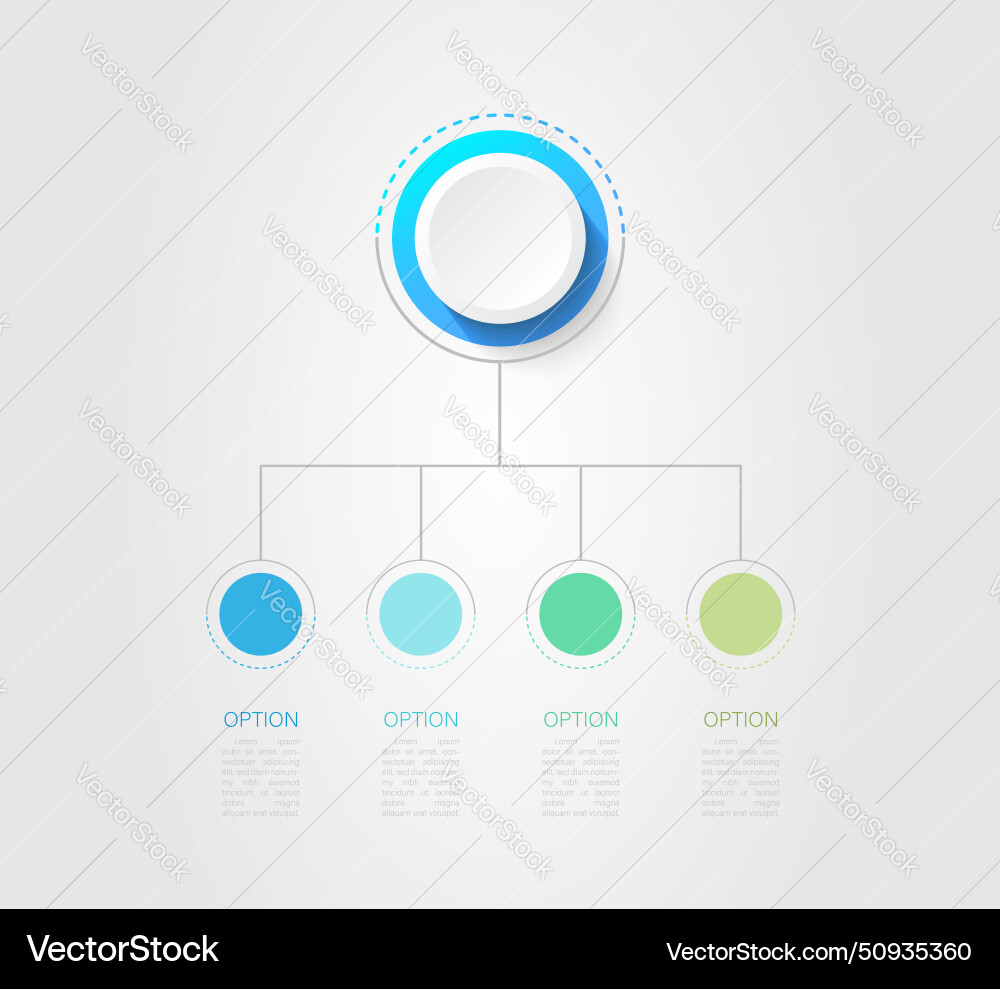 Infographic 4 options design elements Royalty Free Vector