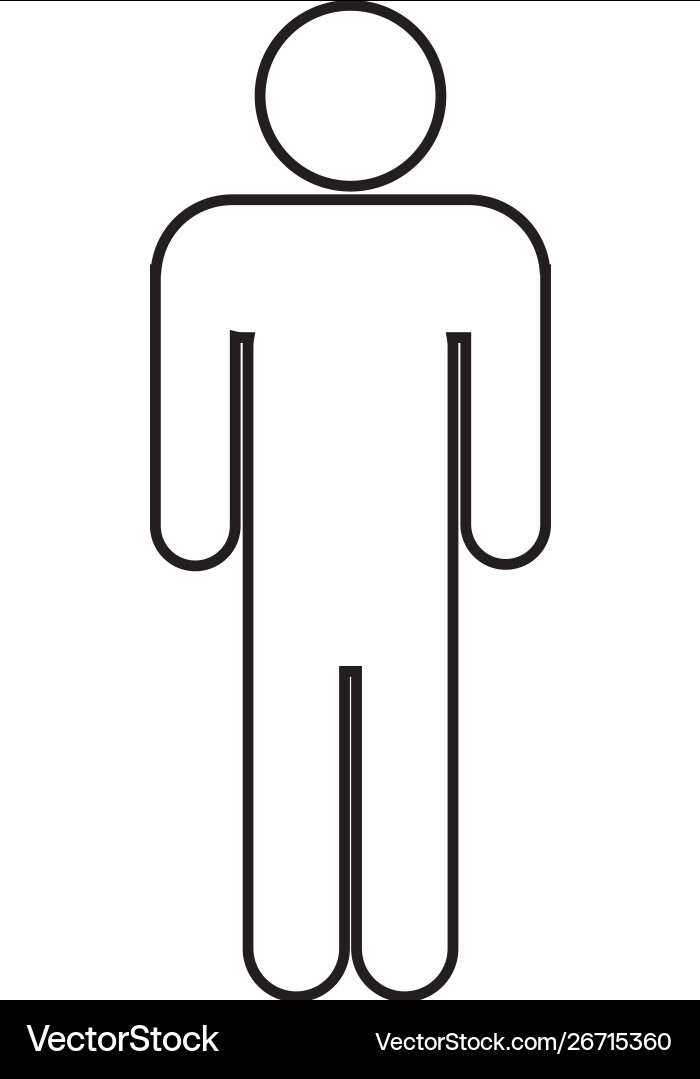 Male bathroom line icon Royalty Free Vector Image