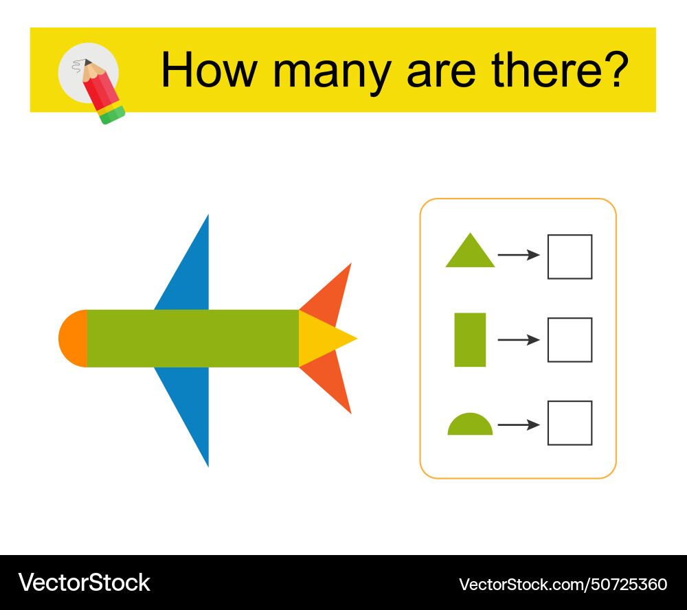 Math activity for kids number range up to 5 Vector Image