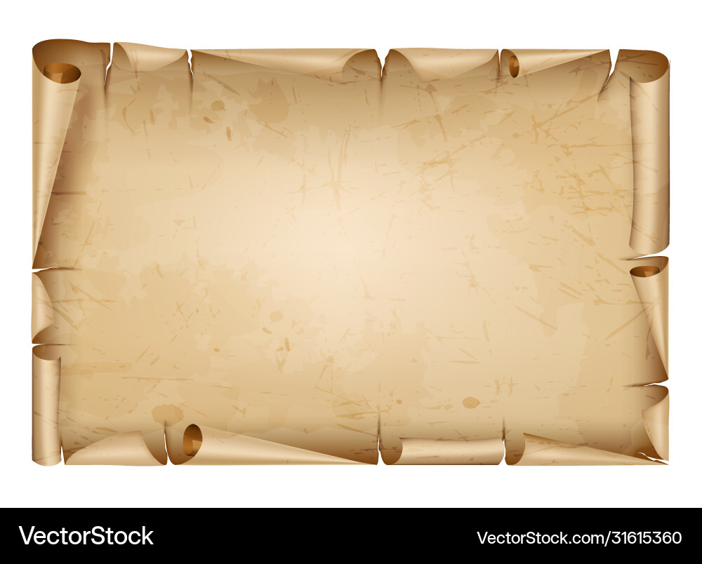 Old paper scroll Royalty Free Vector Image - VectorStock